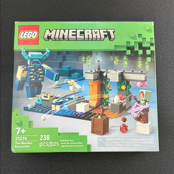 Lego | Toys | Lego Minecraft The Warden Encounter Set Blue And Orange ...